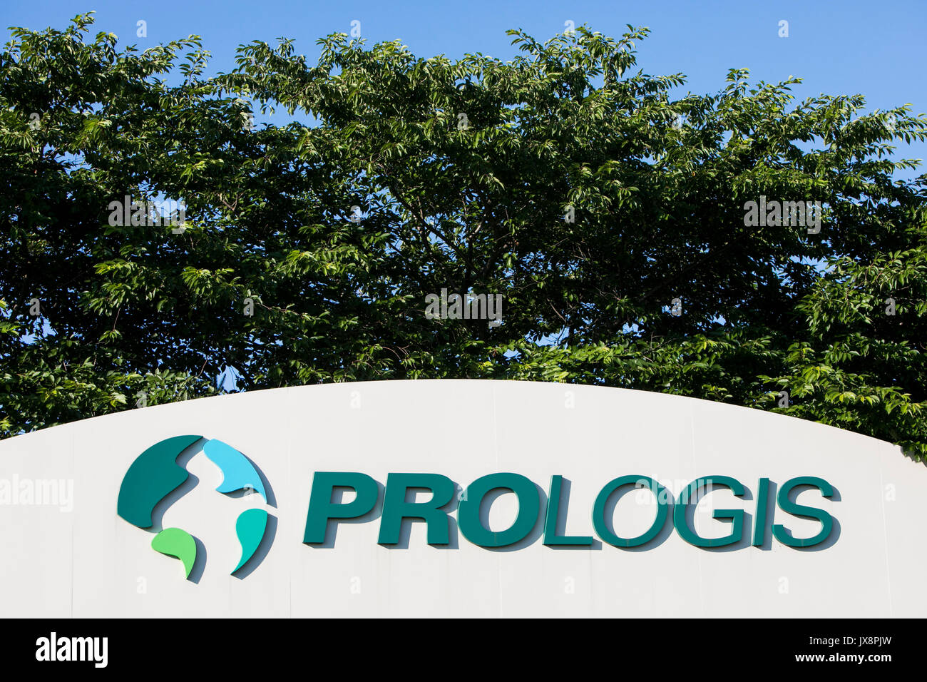 A logo sign outside of a facility occupied by Prologis, Inc., in ...