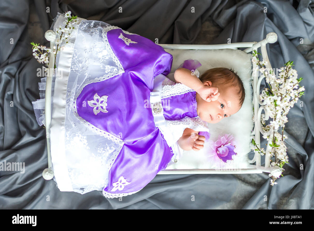 Newborn baby girl princess Stock Photo - Alamy