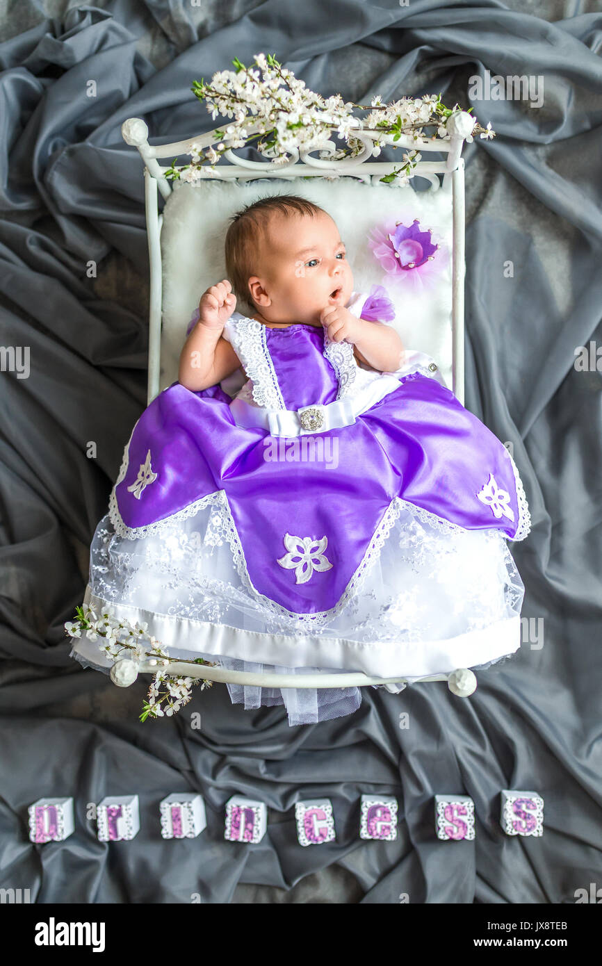 Newborn baby girl princess Stock Photo - Alamy