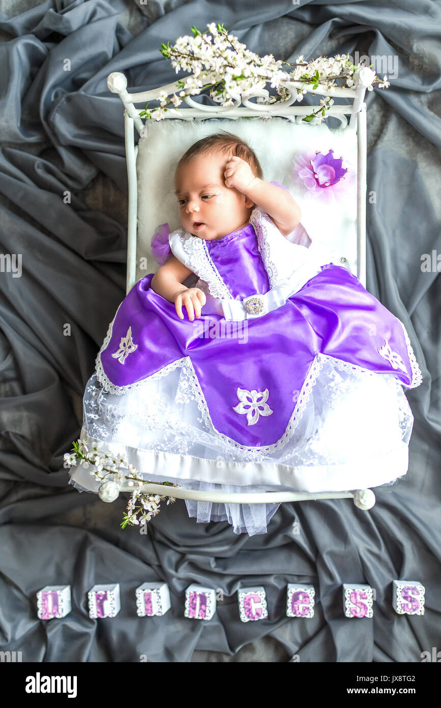 Newborn baby girl princess Stock Photo - Alamy