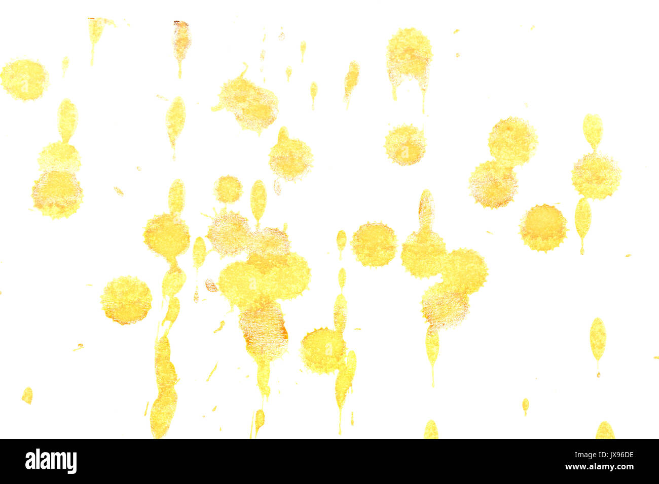 Abstract yellow ink splash. Ink blots. Elements of design. The water ...