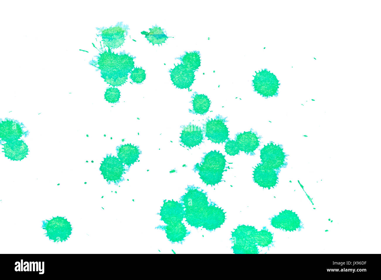 Abstract green ink splash. Ink blots. Elements of design. The water ...