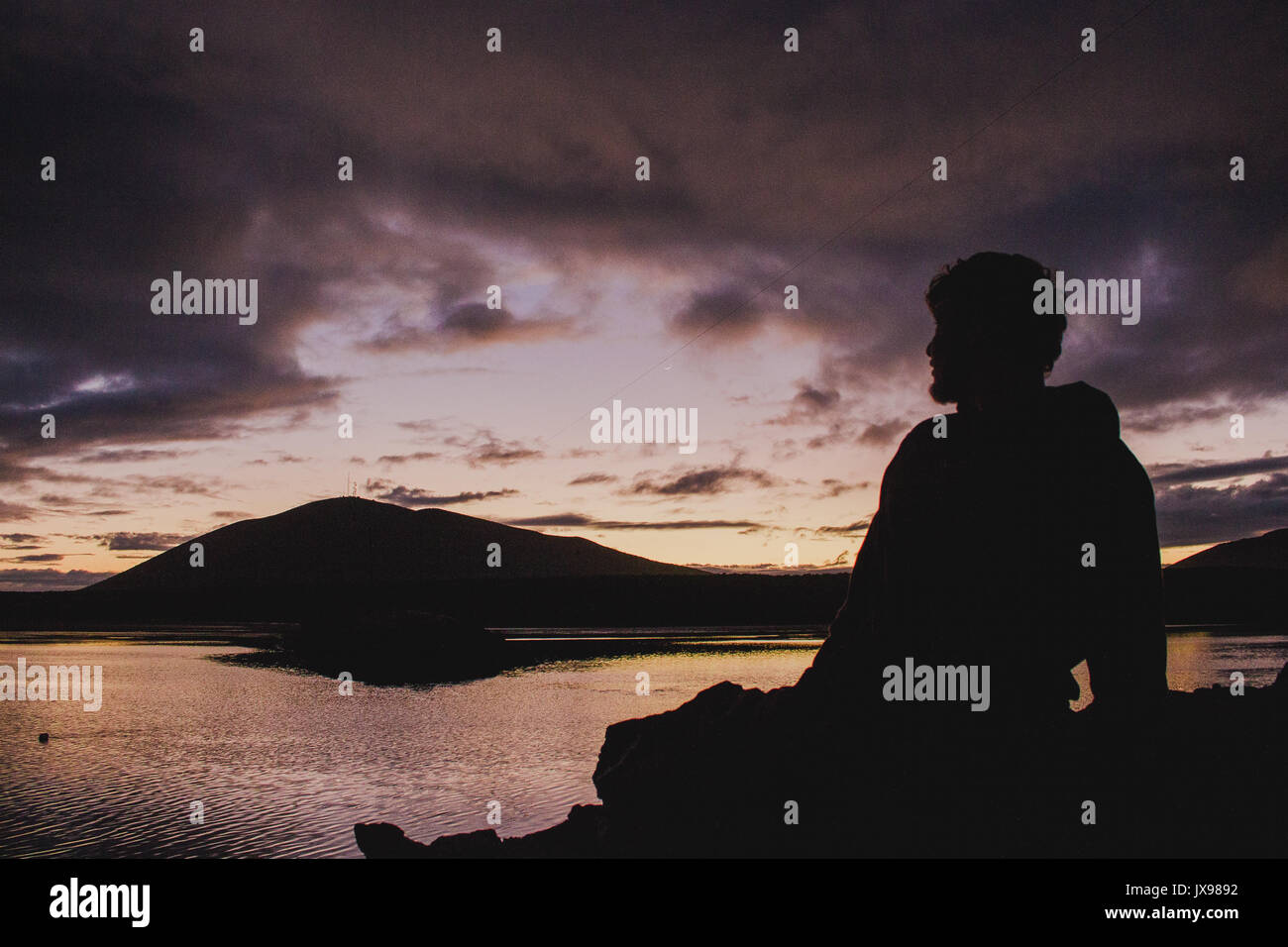 guy in shadow landscape Stock Photo - Alamy