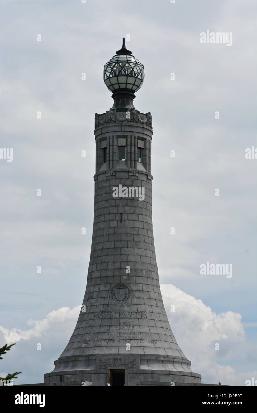 The Observation Deck and view from Mount Greylock, the tallest mountain ...