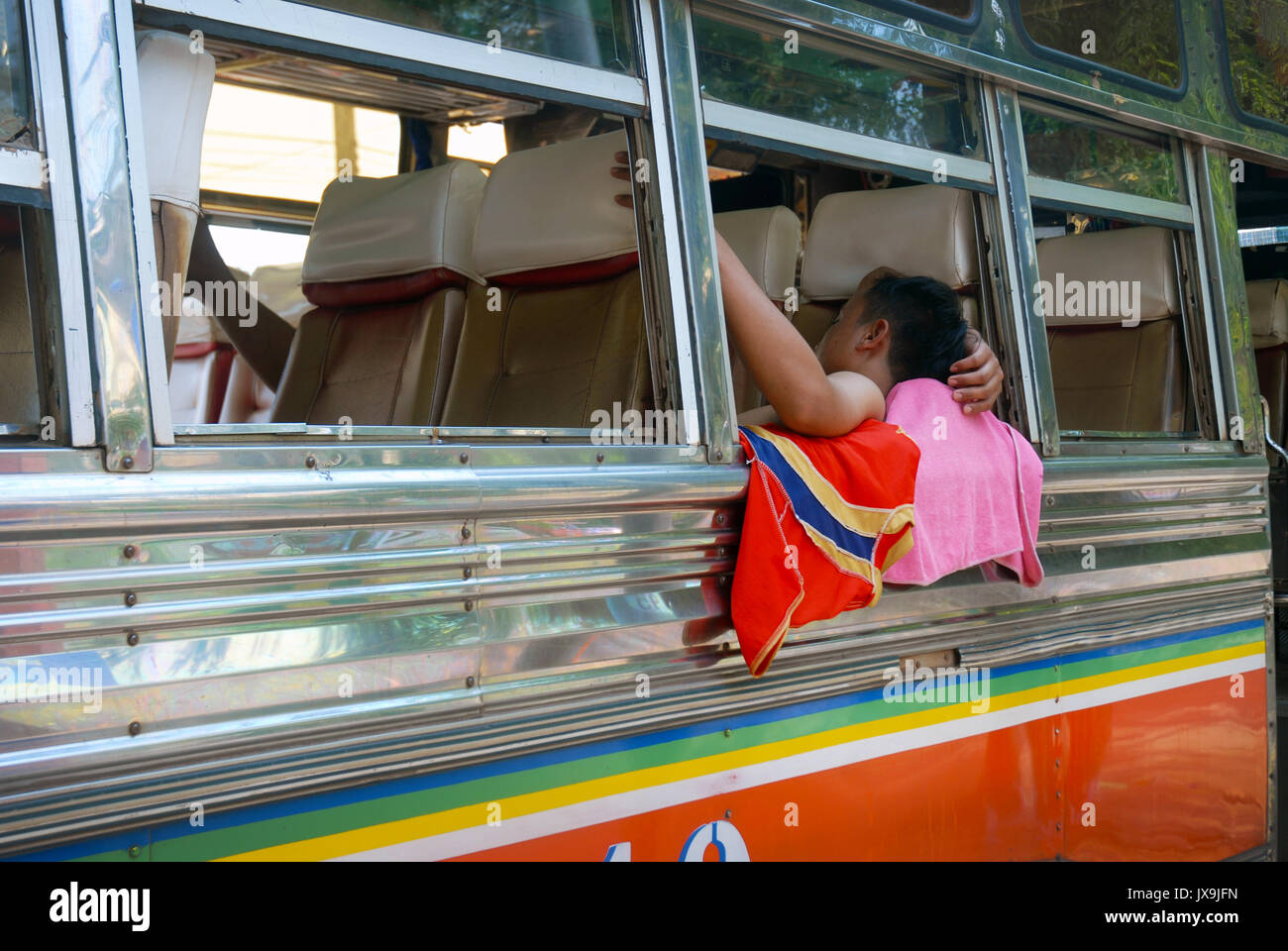 Sleeping bus driver hi-res stock photography and images - Alamy