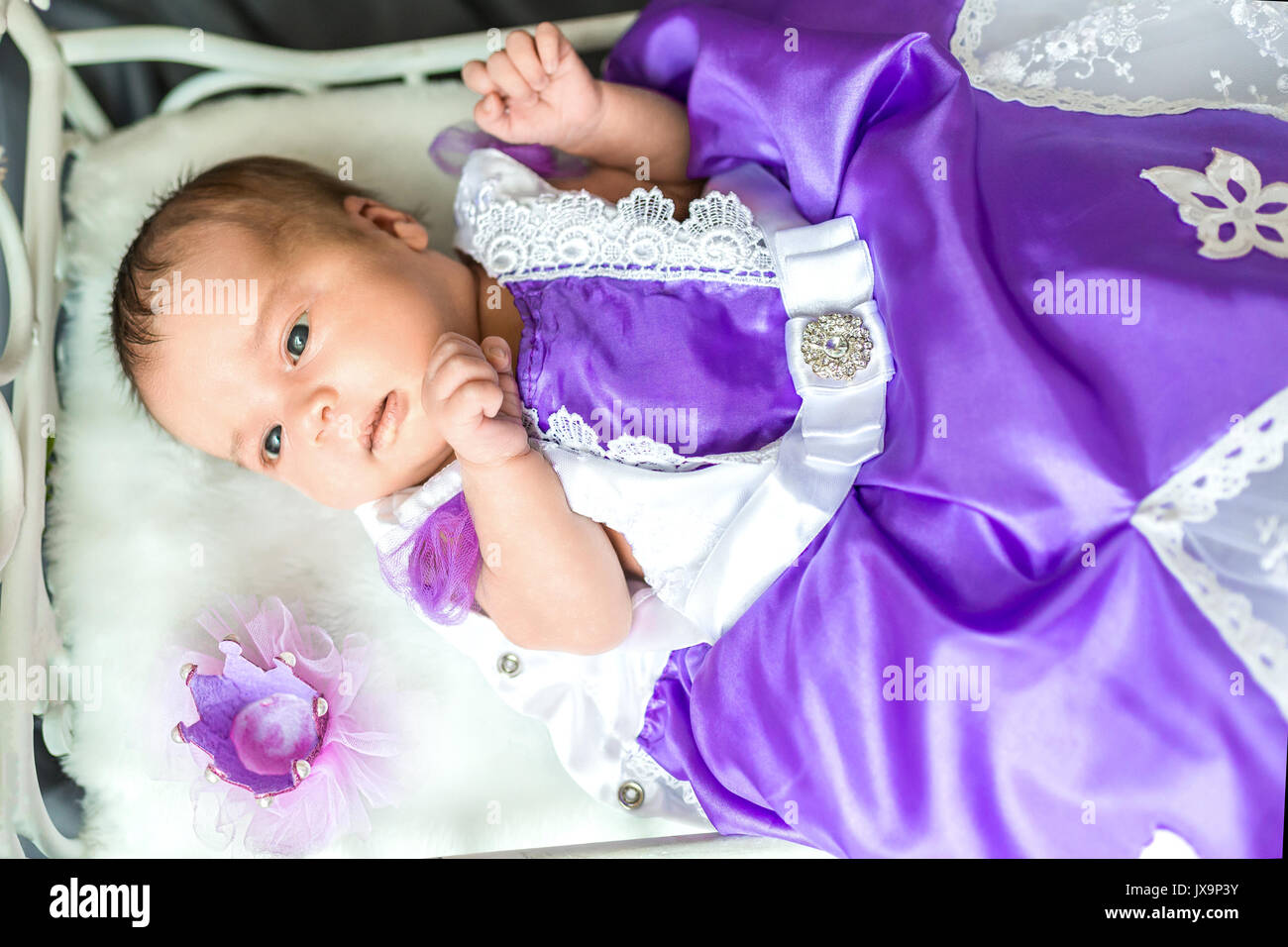 Newborn baby girl princess Stock Photo - Alamy