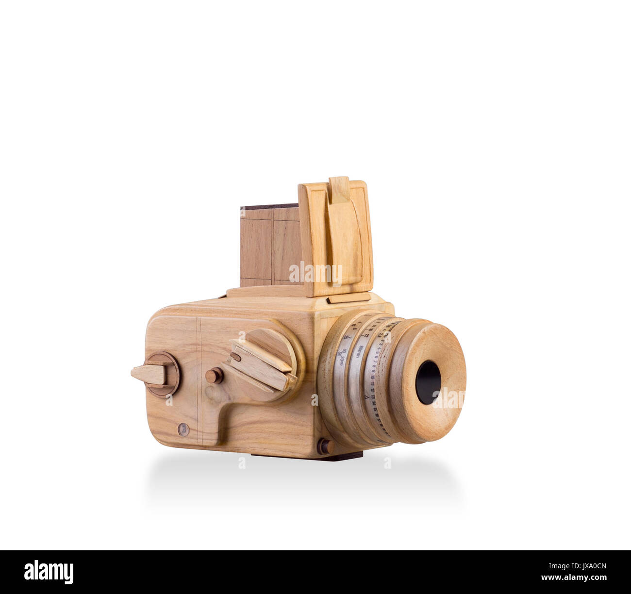 Wooden classic handmade camera isolated on white Stock Photo - Alamy