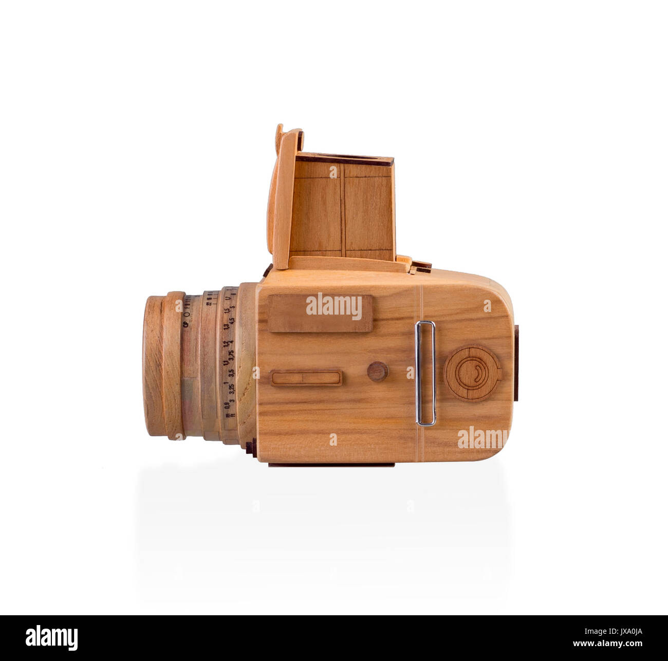 Wooden classic handmade camera isolated on white Stock Photo - Alamy