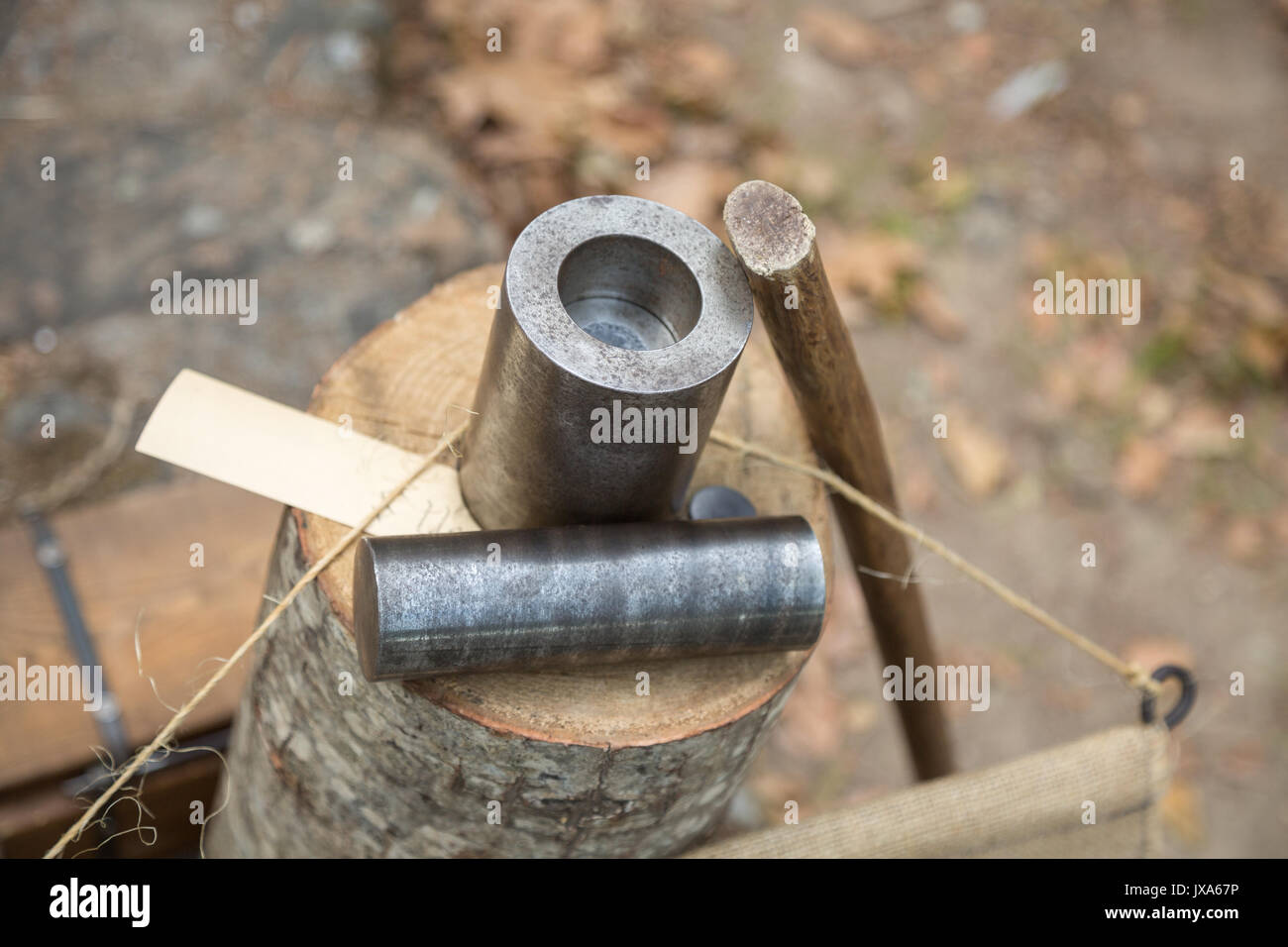 Medieval Coinage Tool, Vintage Forging Coin Equipment Stock Photo - Alamy