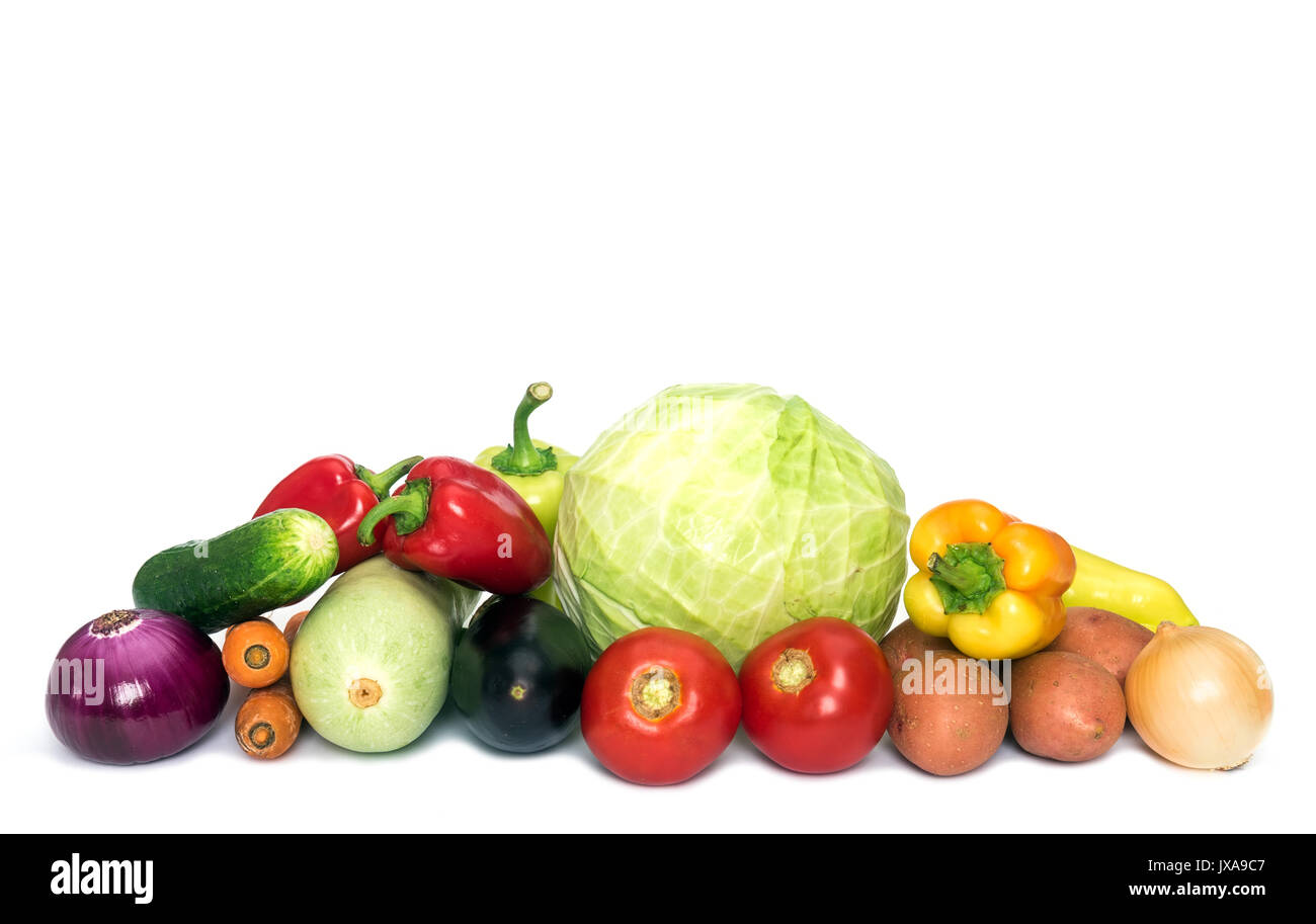 Fruits and vegetables frame copy Cut Out Stock Images & Pictures - Alamy