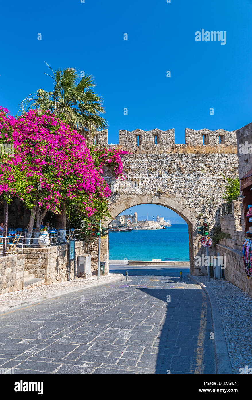 Rhodes old town gate hi-res stock photography and images - Alamy