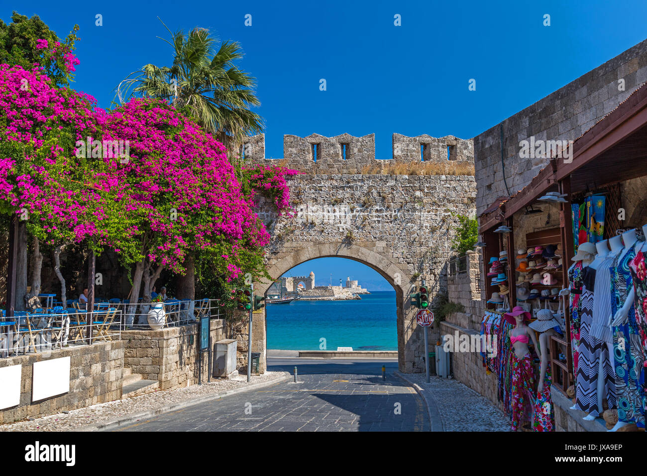 Rhodes town mandraki hi-res stock photography and images - Alamy