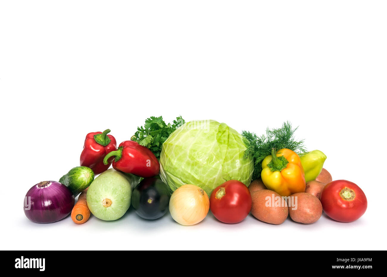 Composition fresh cabbage on Cut Out Stock Images & Pictures - Alamy