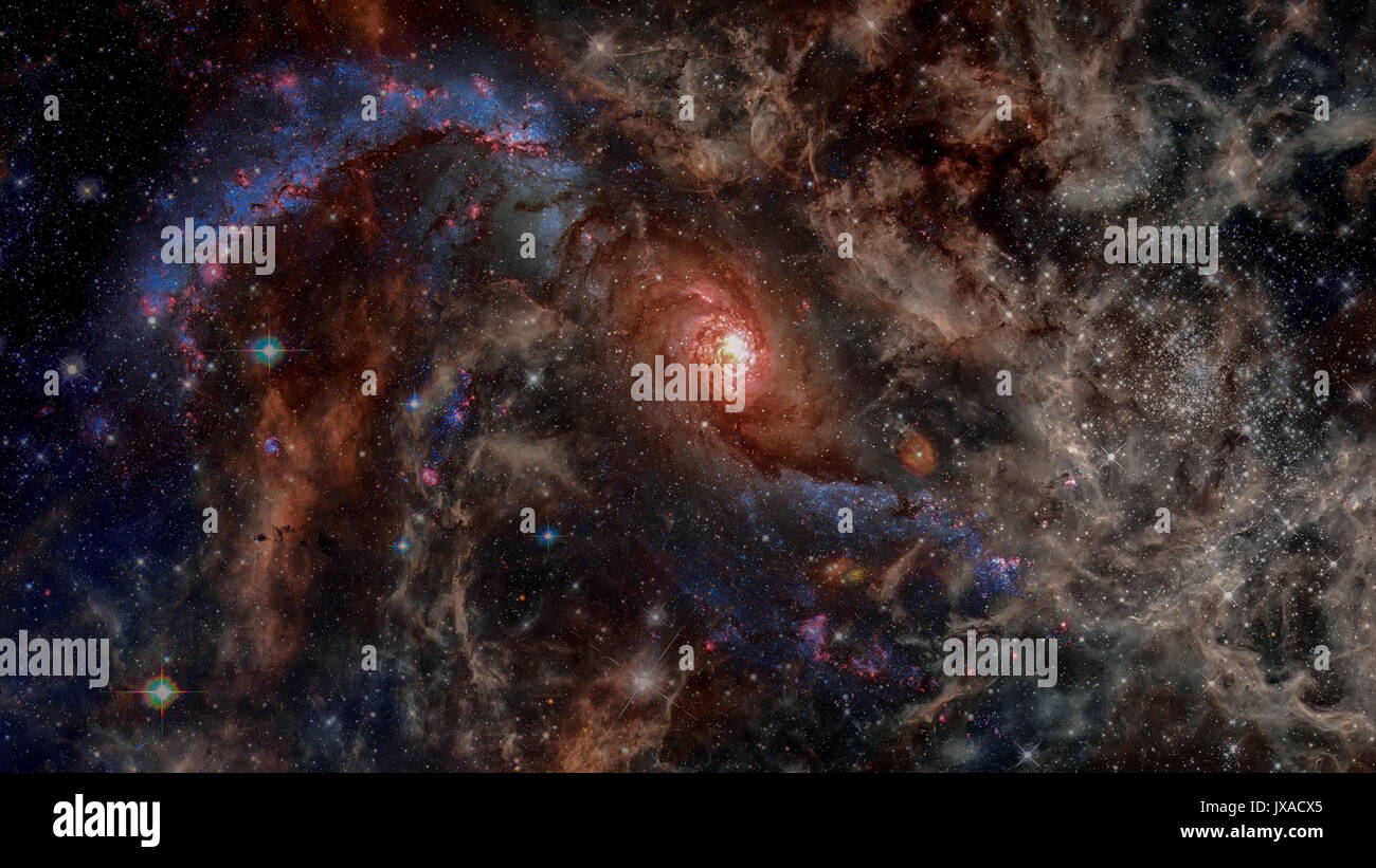 Galaxy and nebula. Elements of this Image Furnished by NASA Stock Photo ...