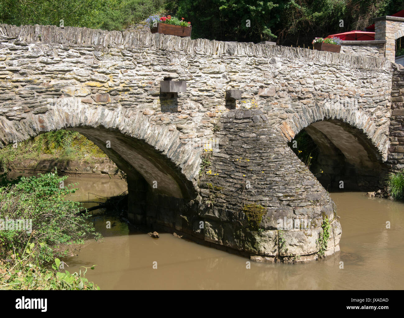 Old stone bridge of Monreal, Eifel, Germany Stock Photo - Alamy