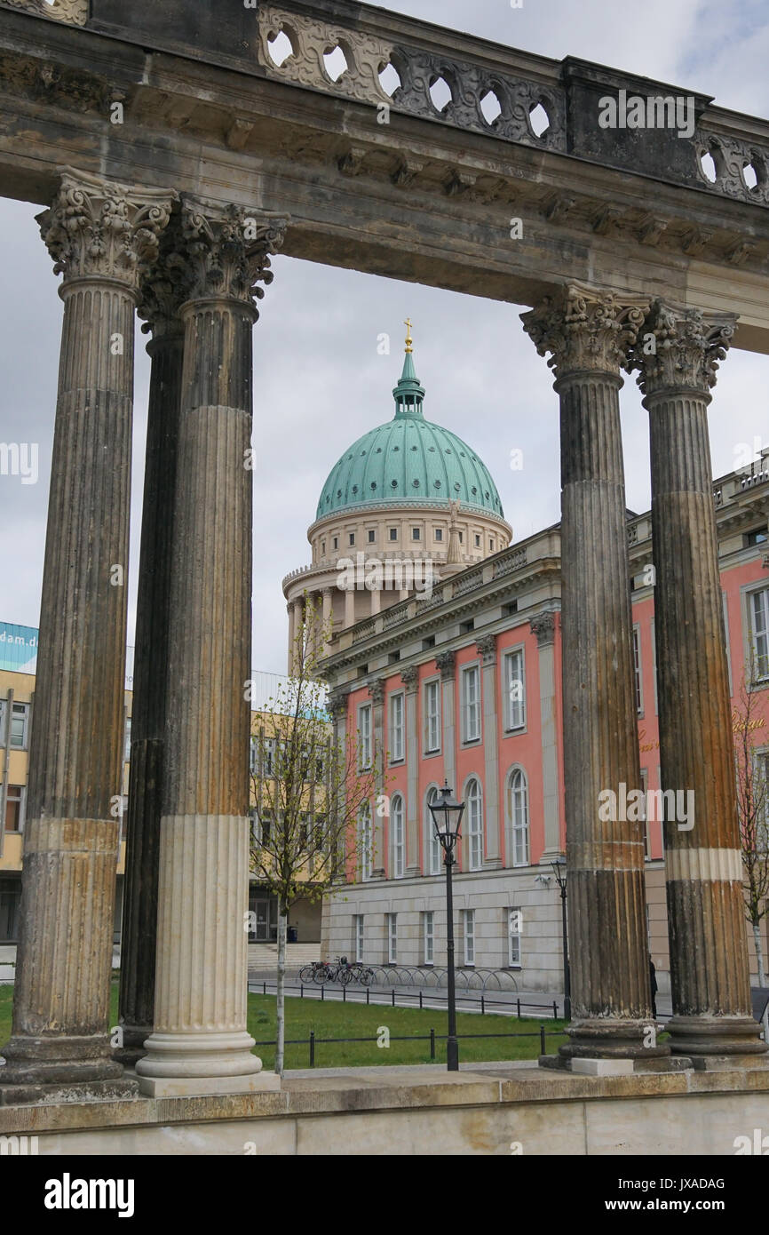 Ensemble of historic buildings, one of the famous places of Potsdam ...