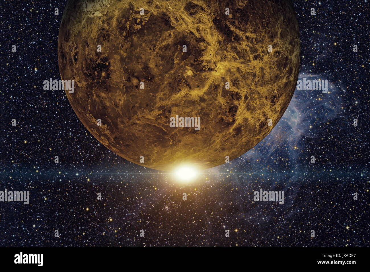 Solar System - Venus. It is the second planet from the Sun. It is a ...