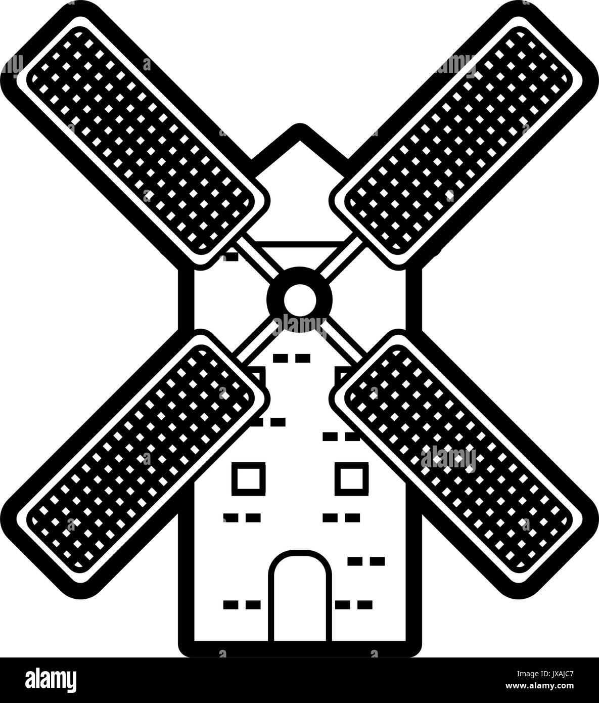 windmill vector illustration Stock Vector Image & Art - Alamy