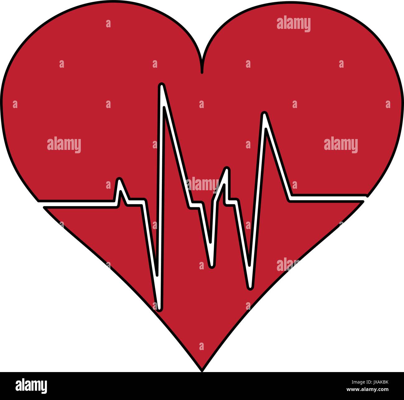 heartbeat vector illustration Stock Vector Image & Art - Alamy