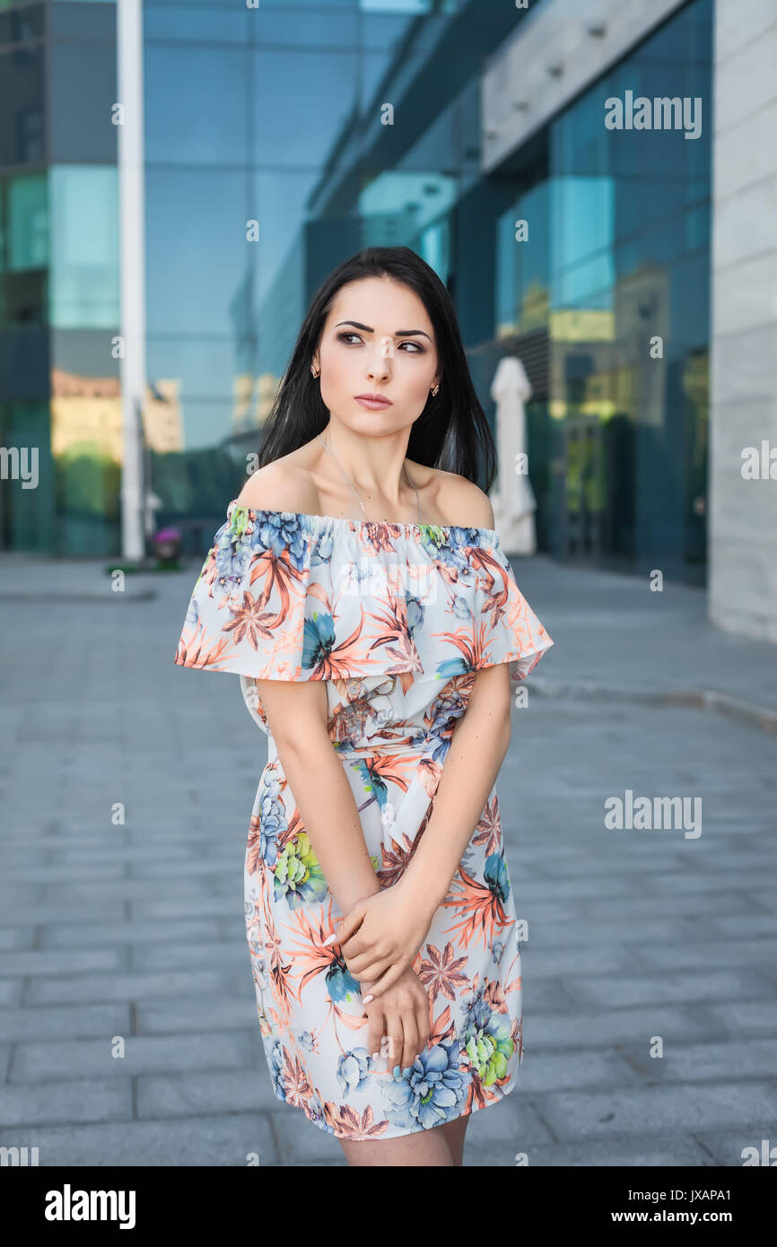 cute girl in city Stock Photo - Alamy
