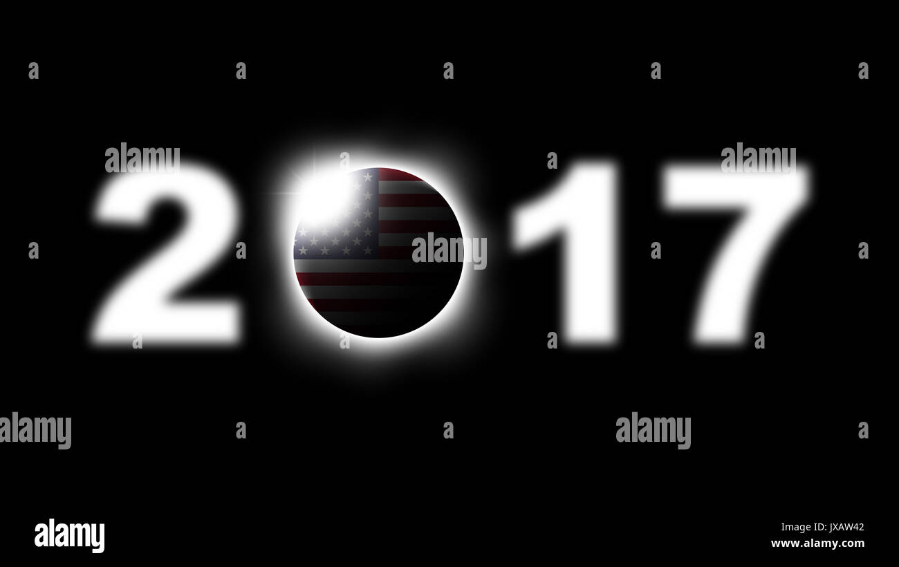 Total solar eclipse traveling across United states of america on August ...