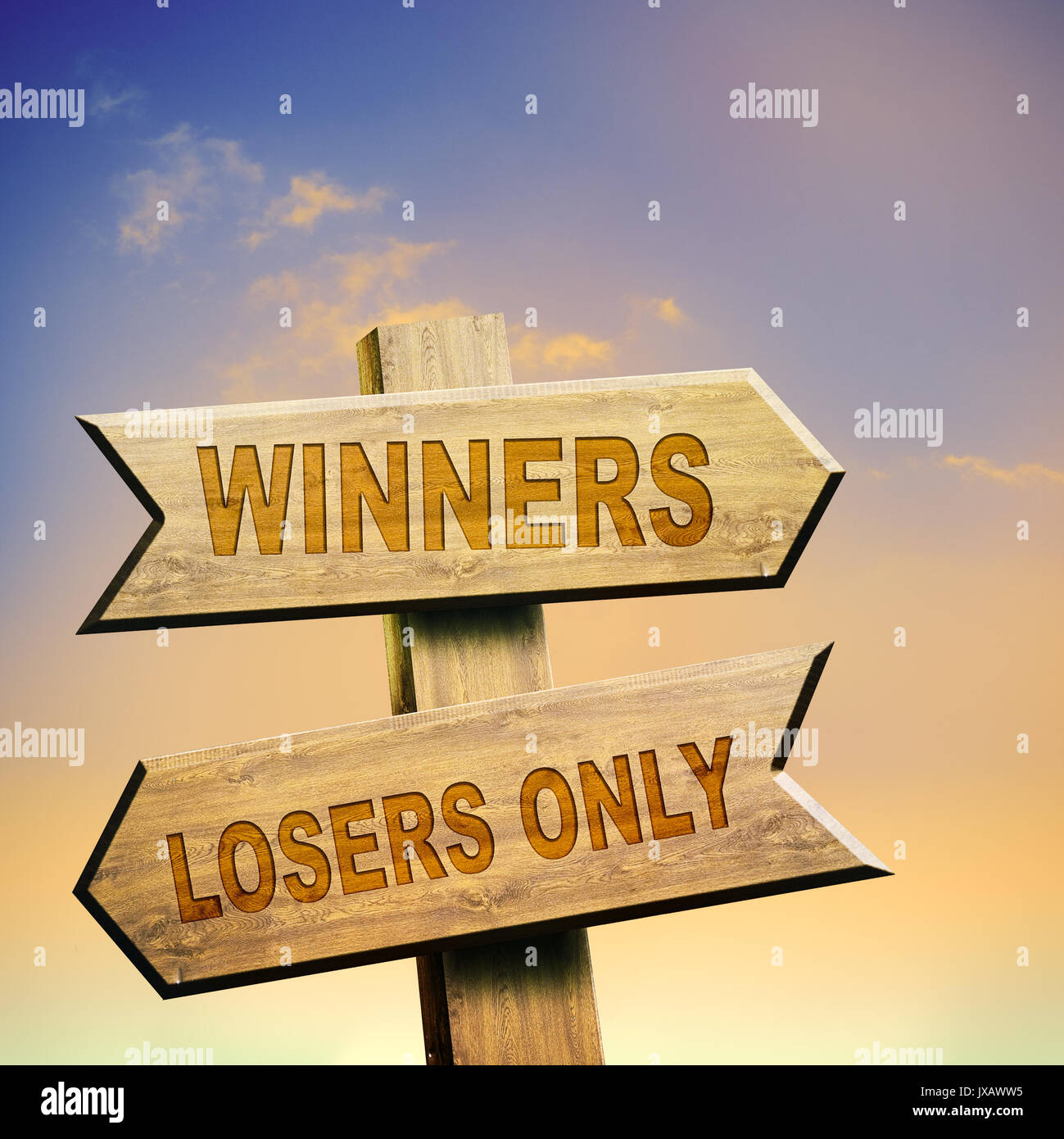 Strategy of success, funny road sign with copy space for your design ...