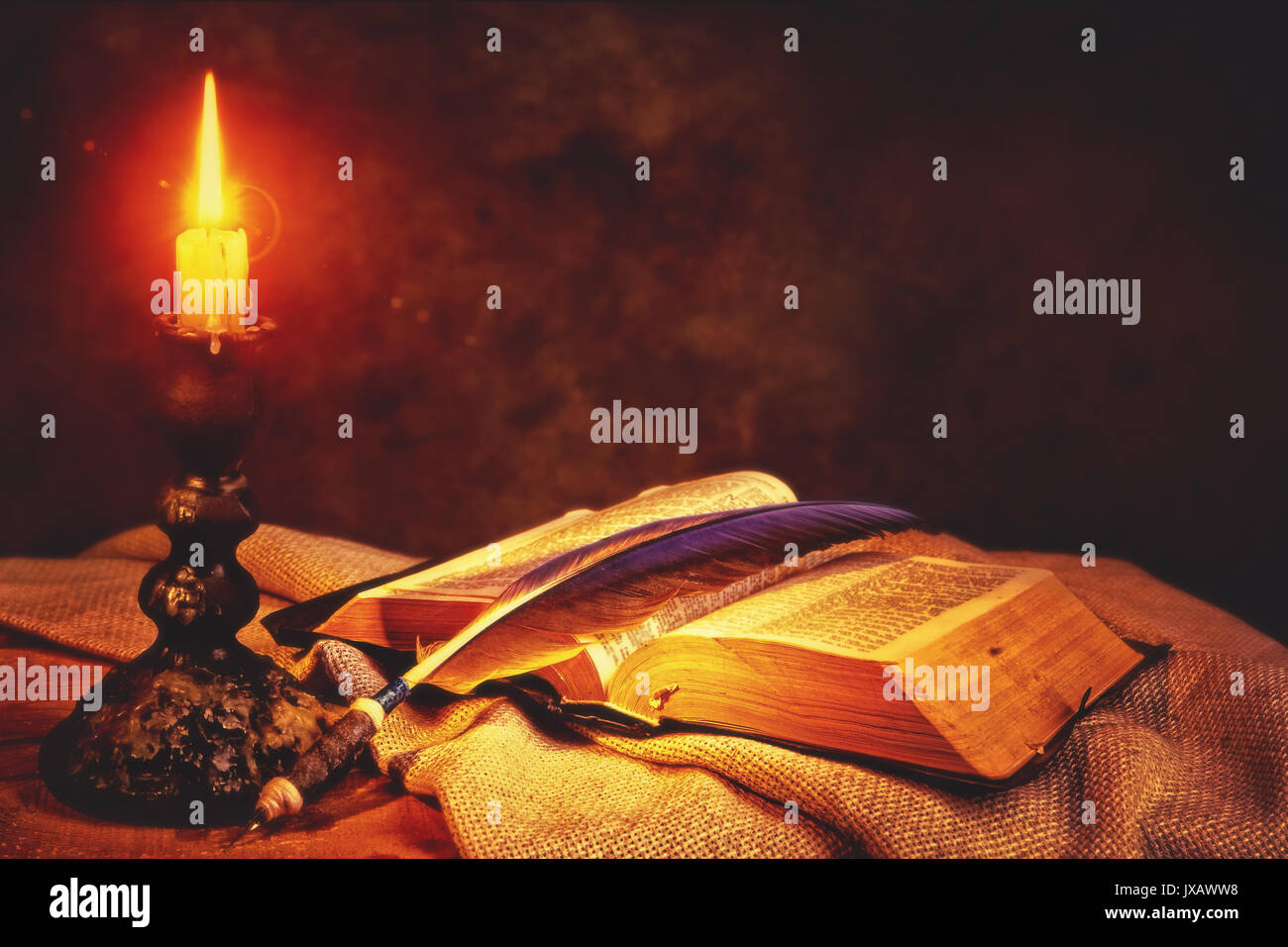 Fairy Tale. Old fashioned backgrounds with opened vintage book Stock ...