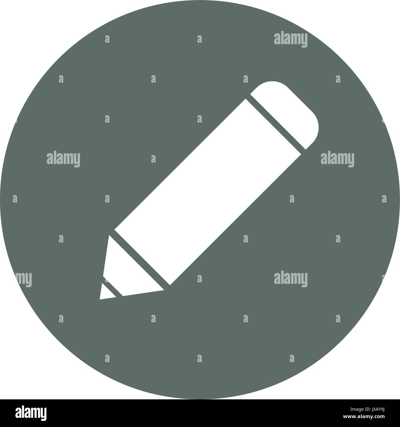 Pencil round icon icon vector illustration graphic design Stock Vector ...