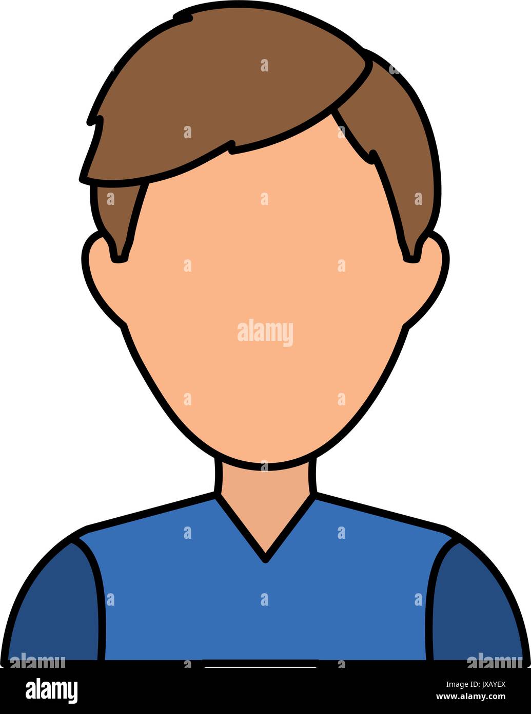 Man faceless profile icon vector illustration graphic design Stock ...