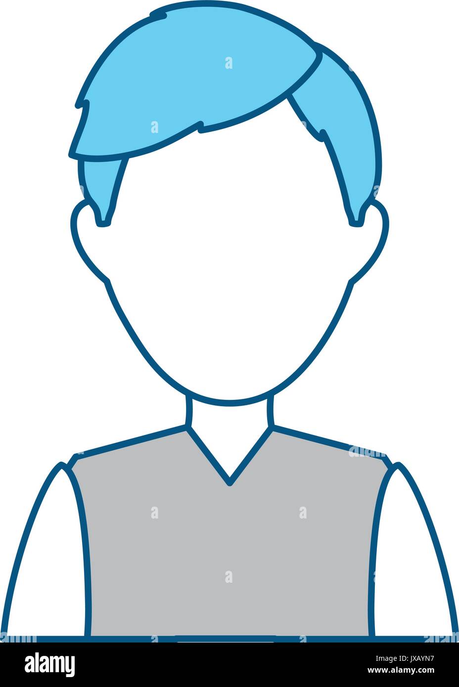 Man faceless profile icon vector illustration graphic design Stock ...