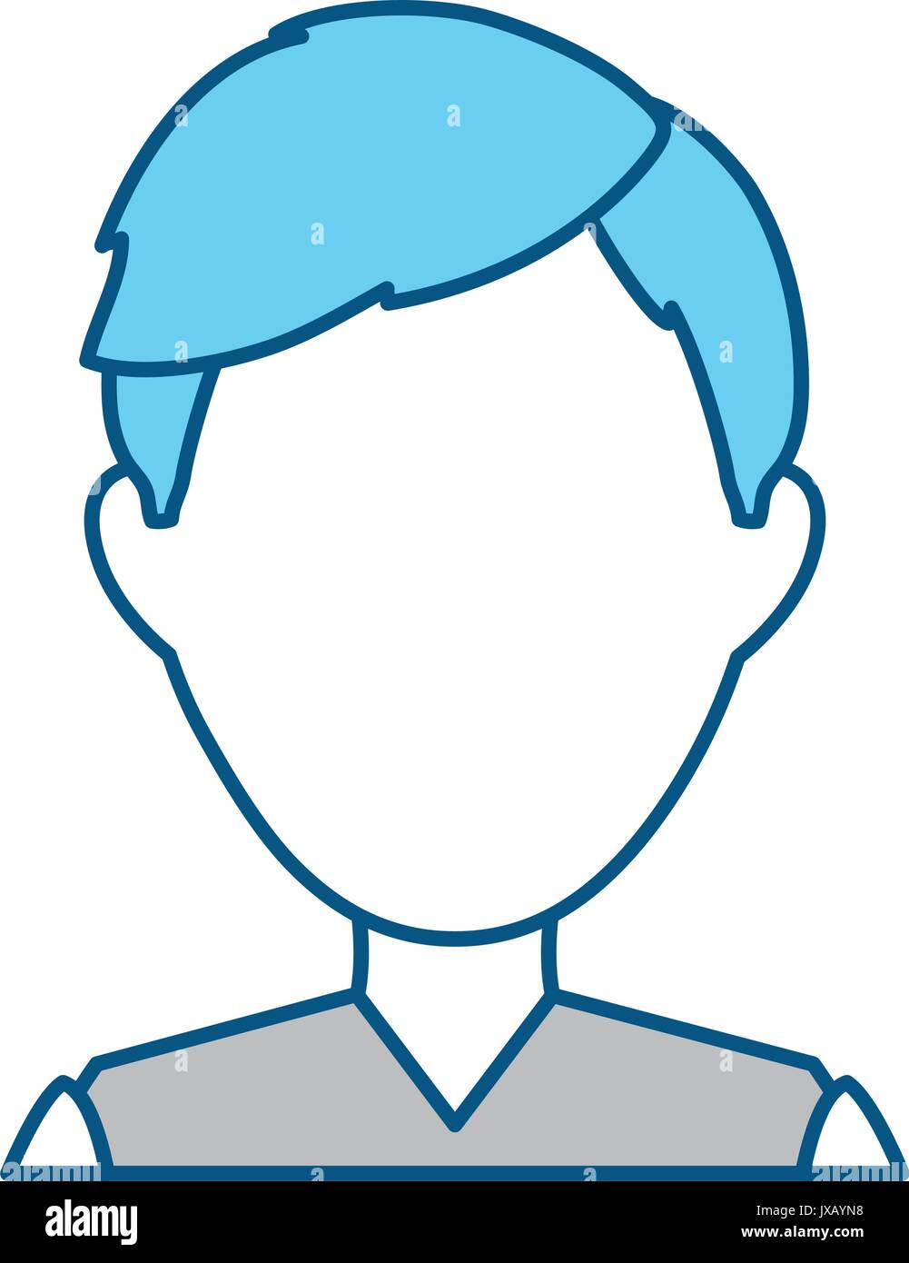 Man faceless profile icon vector illustration graphic design Stock ...