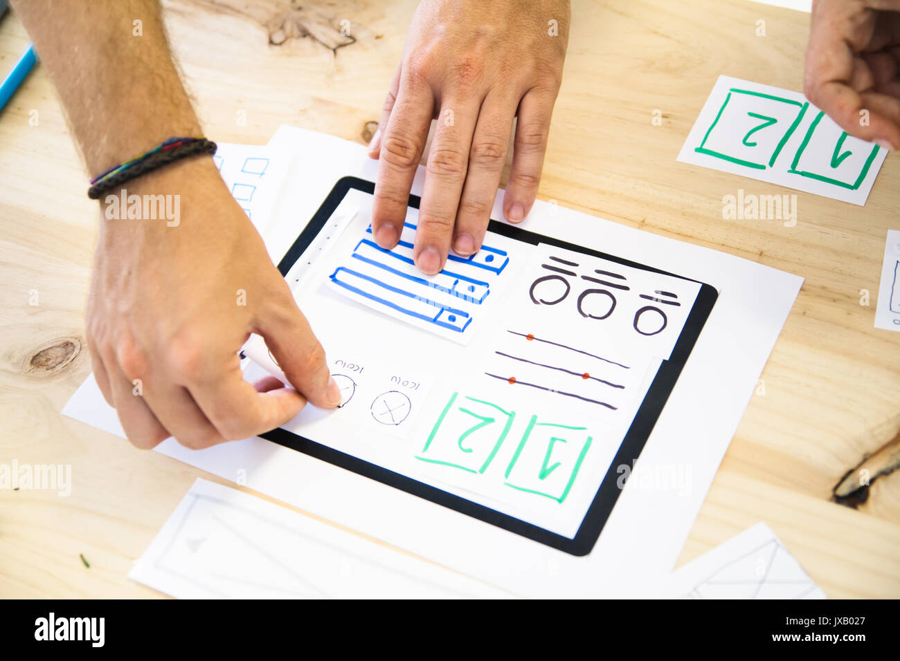 tablet app interface design Stock Photo - Alamy