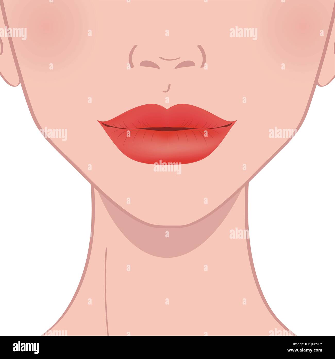 beautiful red female lips Stock Vector Image & Art - Alamy