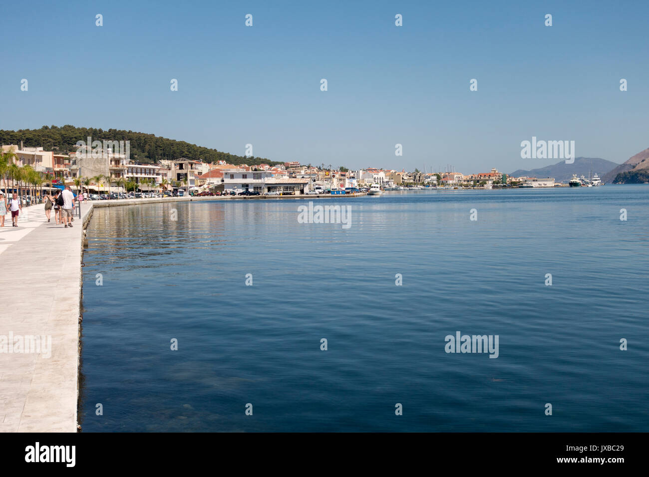 The promenade in Argostoli, Kefalonia, Greece Stock Photo - Alamy
