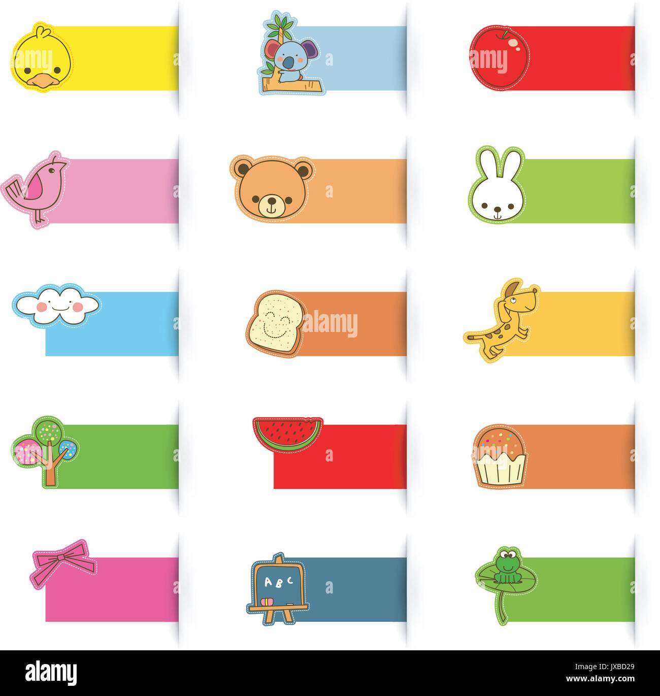 cute icon sticker, web source stickers Stock Vector Image & Art - Alamy