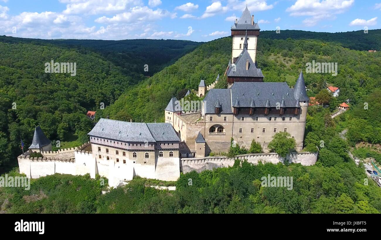 Karlstejn castle view hi-res stock photography and images - Alamy