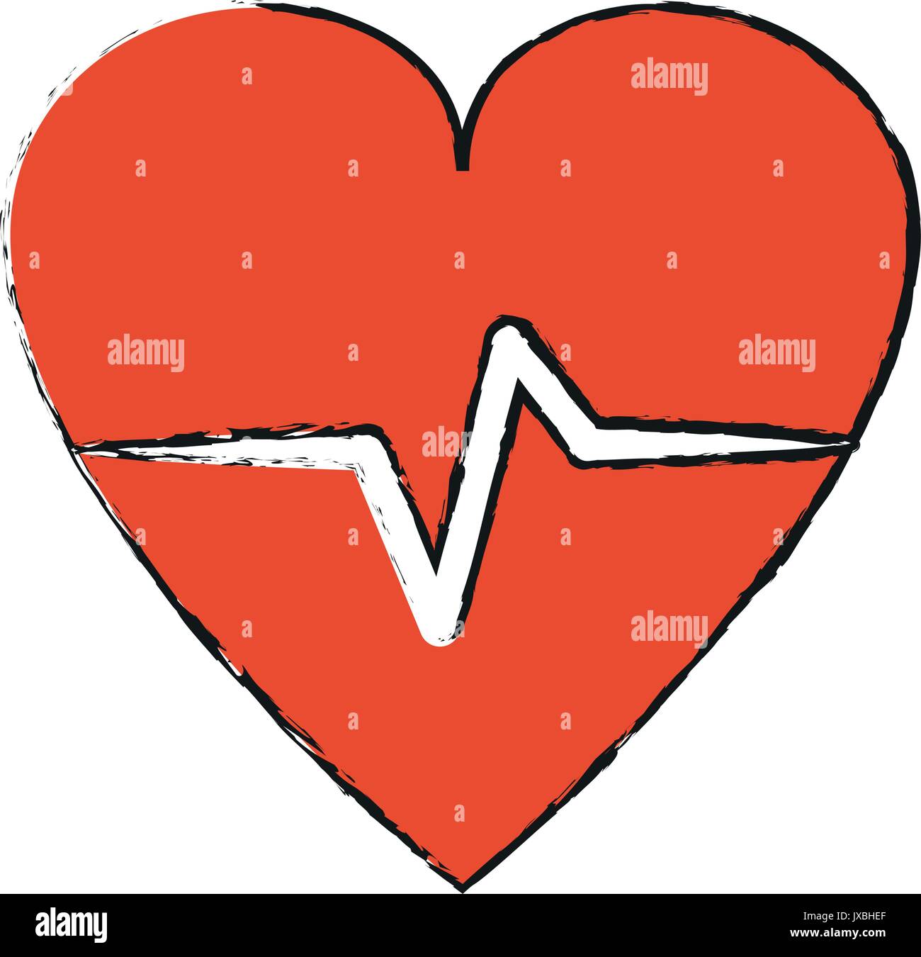 heartbeat vector illustration Stock Vector Image & Art - Alamy