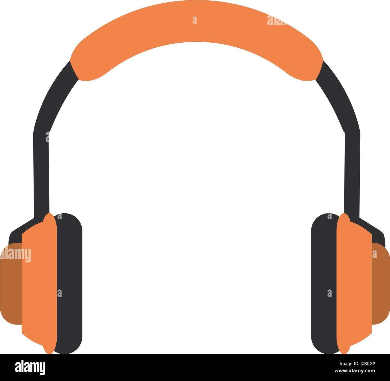 isolated orange headphones icon image Stock Vector Image & Art - Alamy
