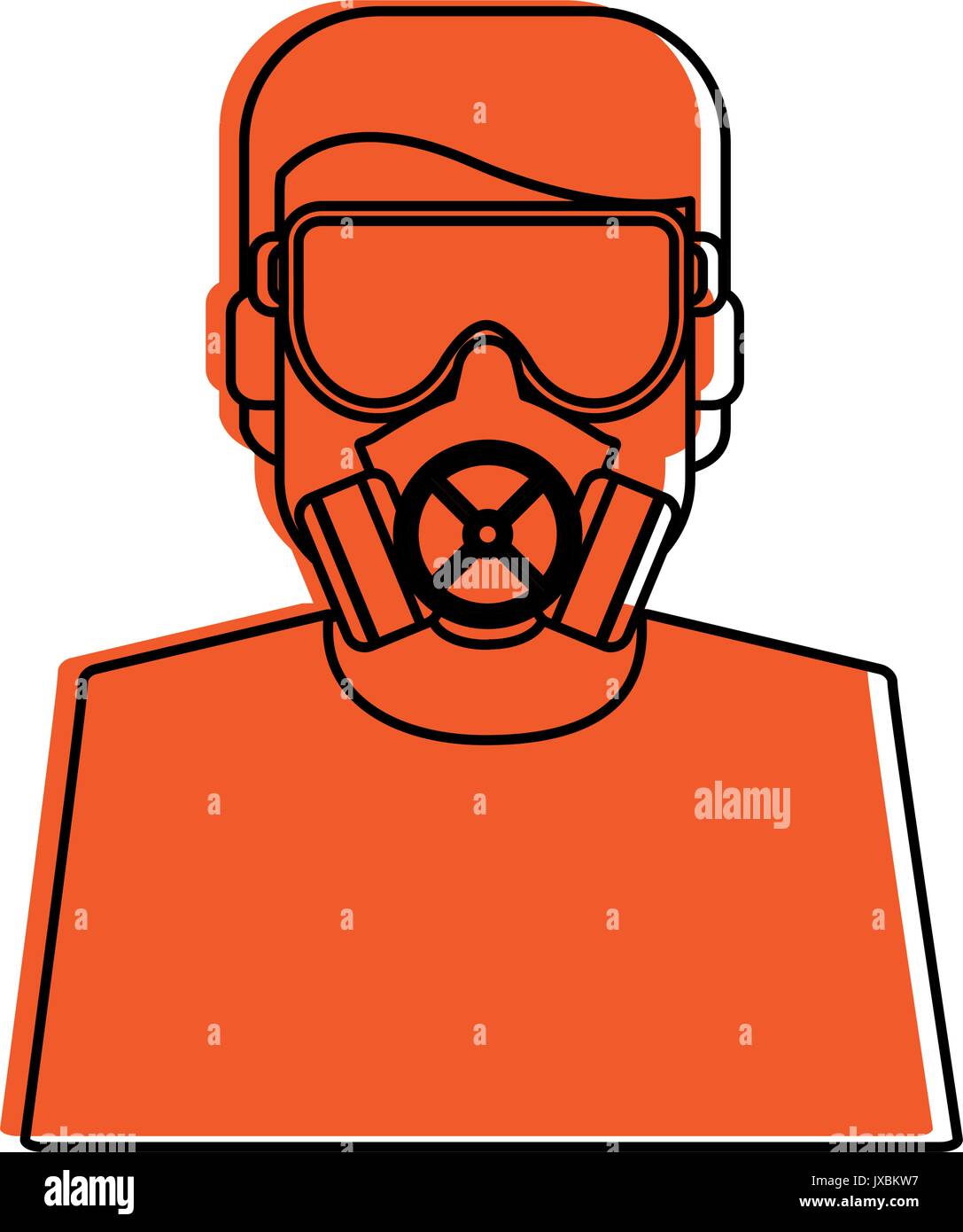 worker avatar with industrial safety icon image Stock Vector Image ...