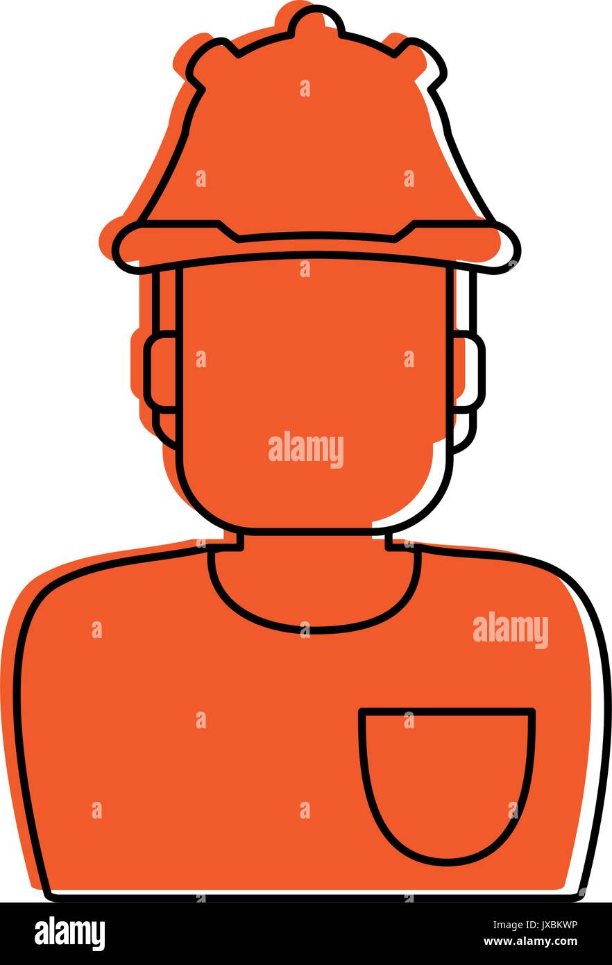 worker avatar with industrial safety icon image Stock Vector Image ...