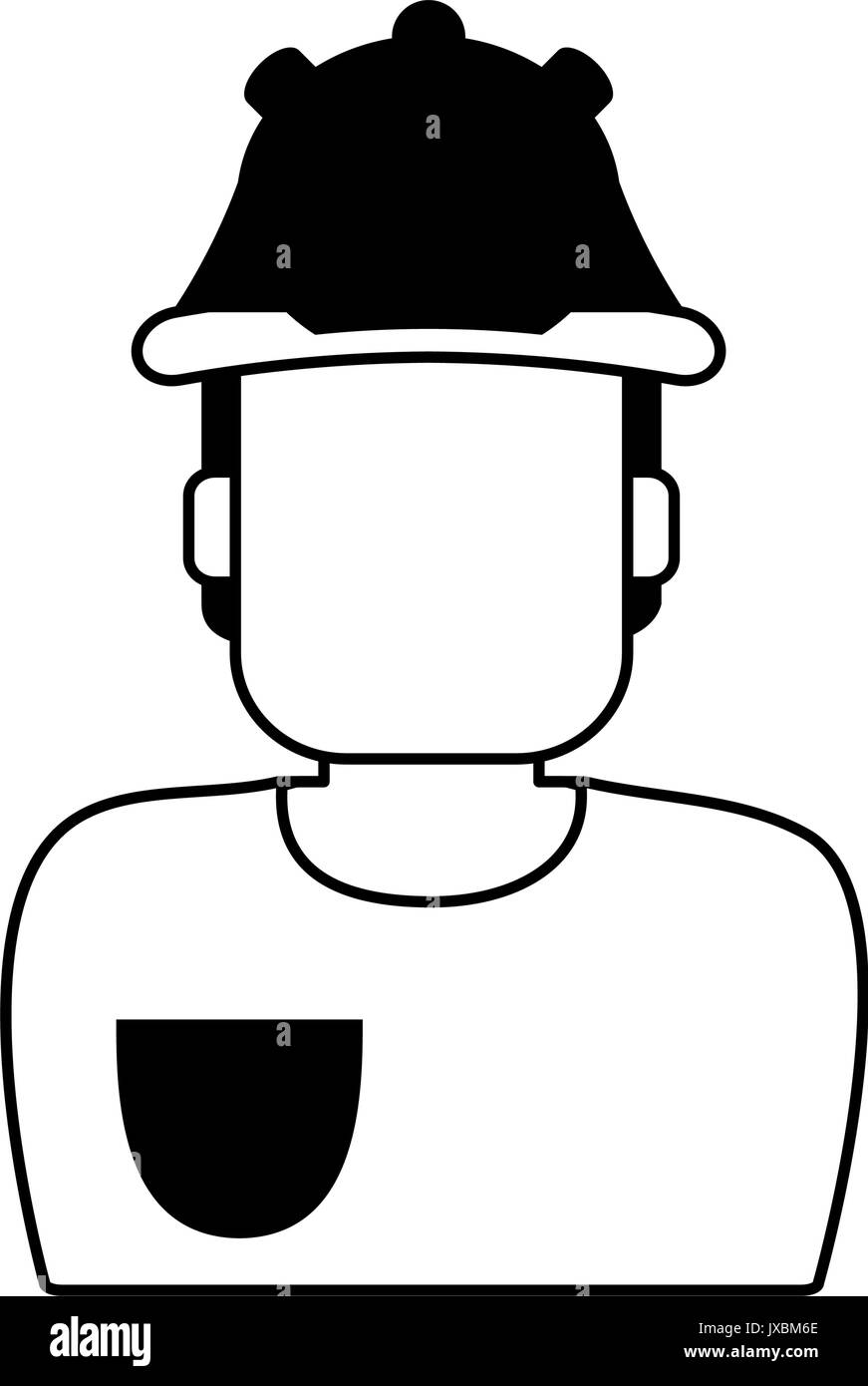worker avatar with industrial safety icon image Stock Vector Image ...