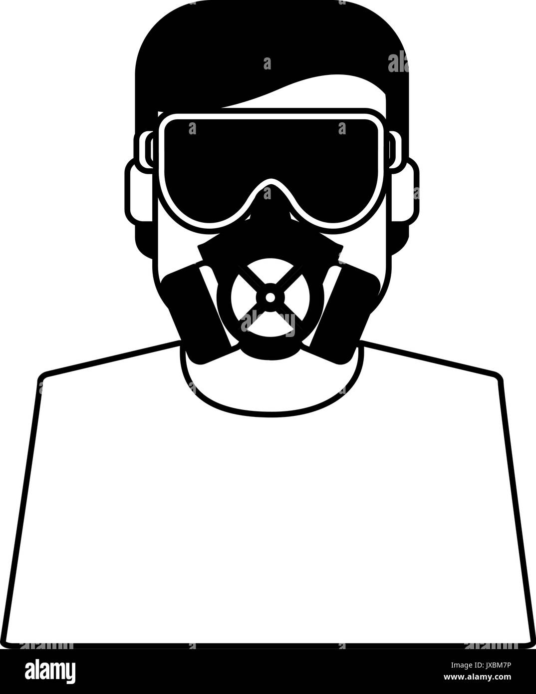 worker avatar with industrial safety icon image Stock Vector Image ...