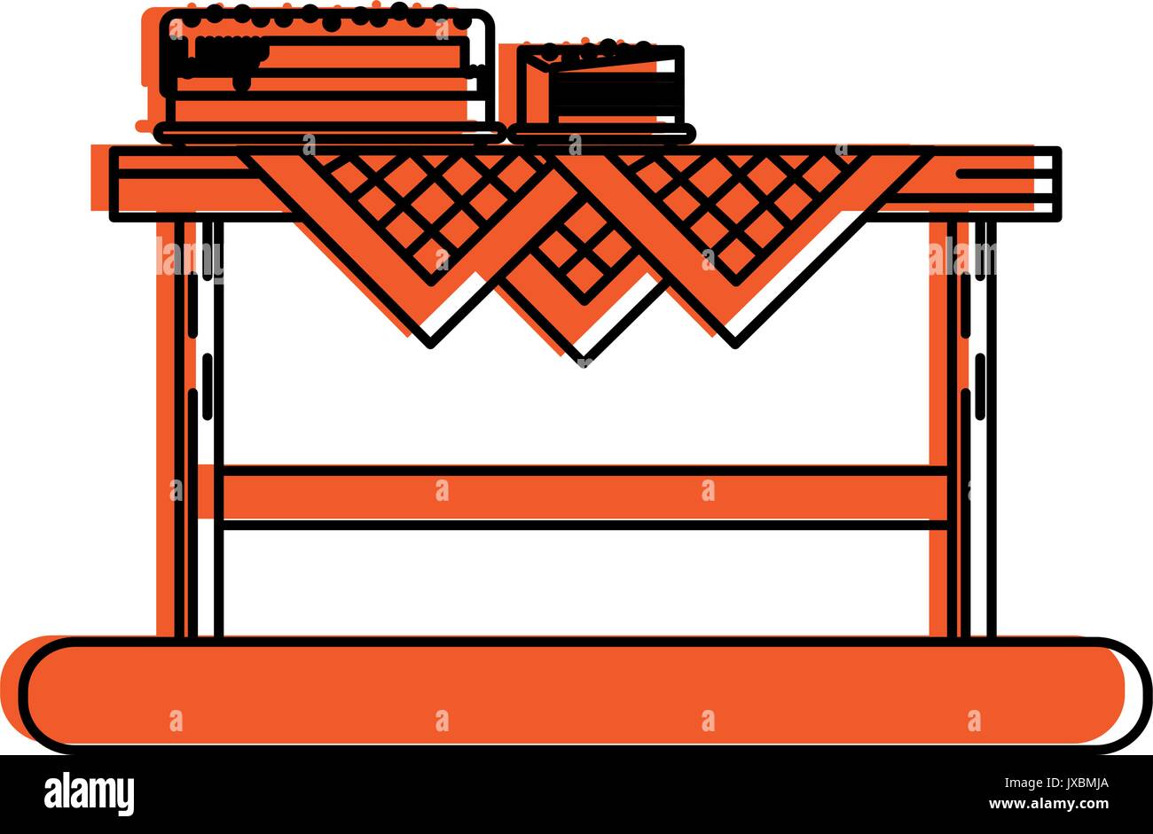 Bbq outdoor setting Stock Vector Images - Alamy