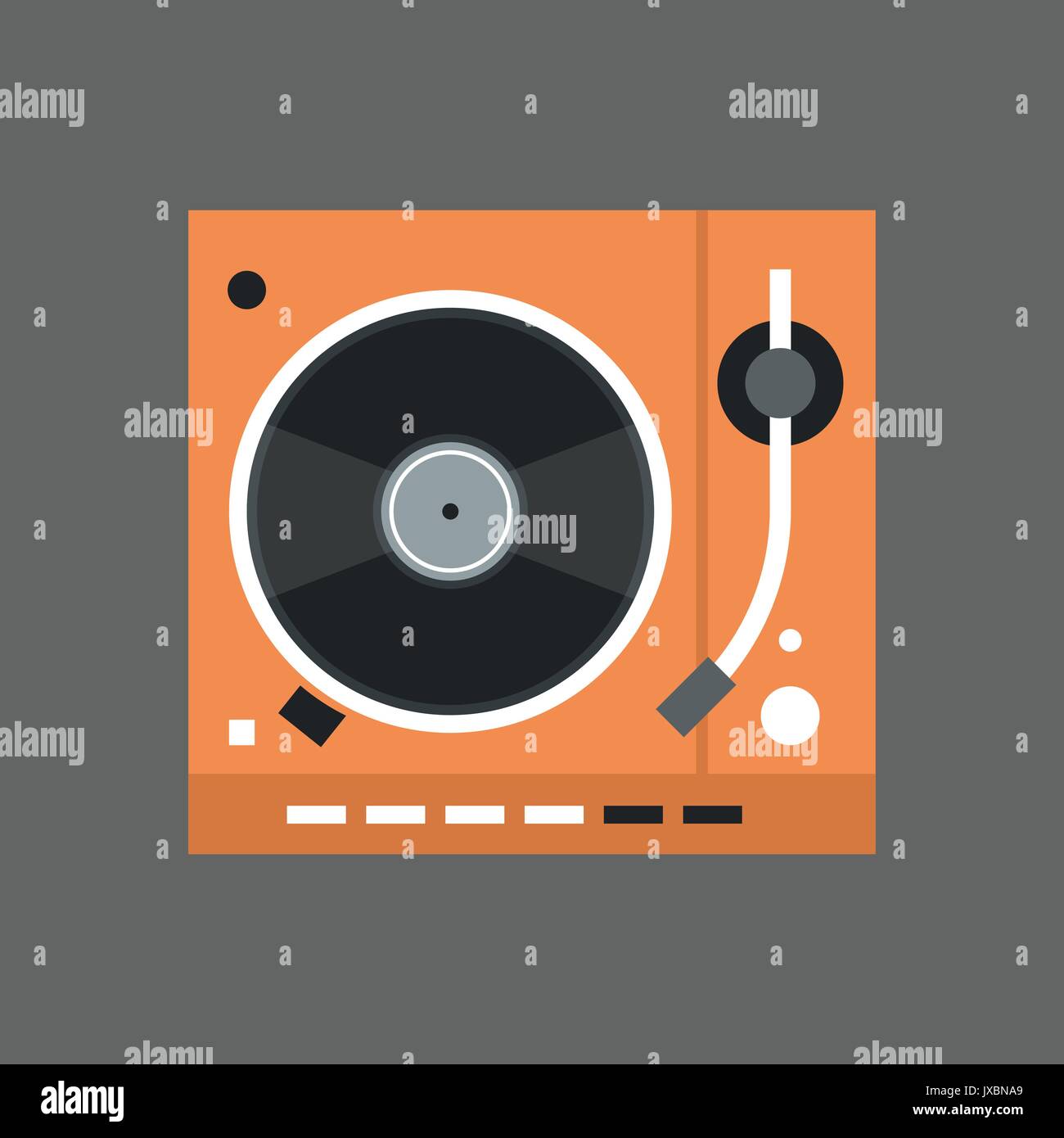 Gramophone Icon Vinyl Disk Recorder Audio System Stock Vector Image ...