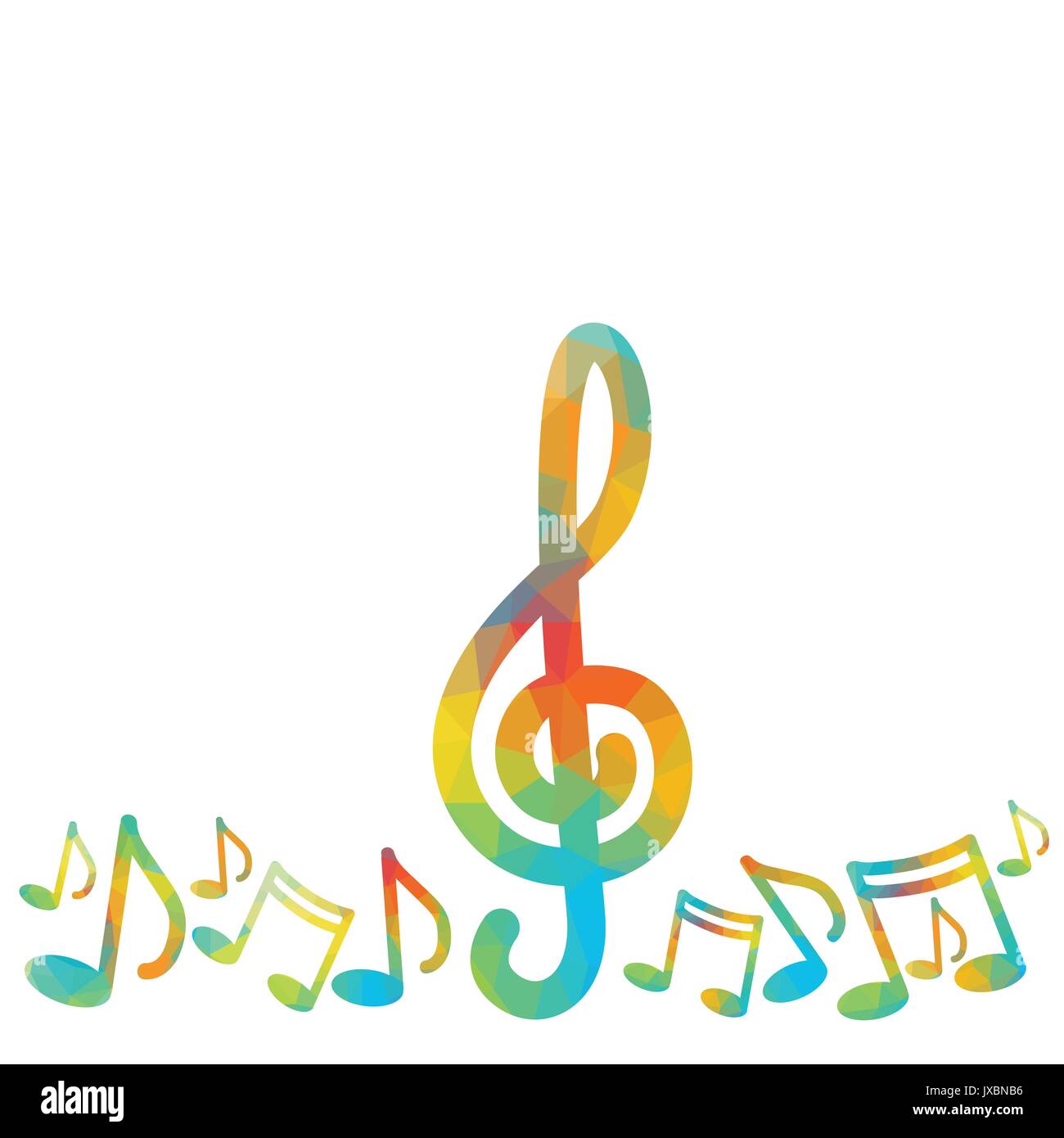 Notes Music Concert Banner Colorful Modern Musical Poster Stock Vector ...