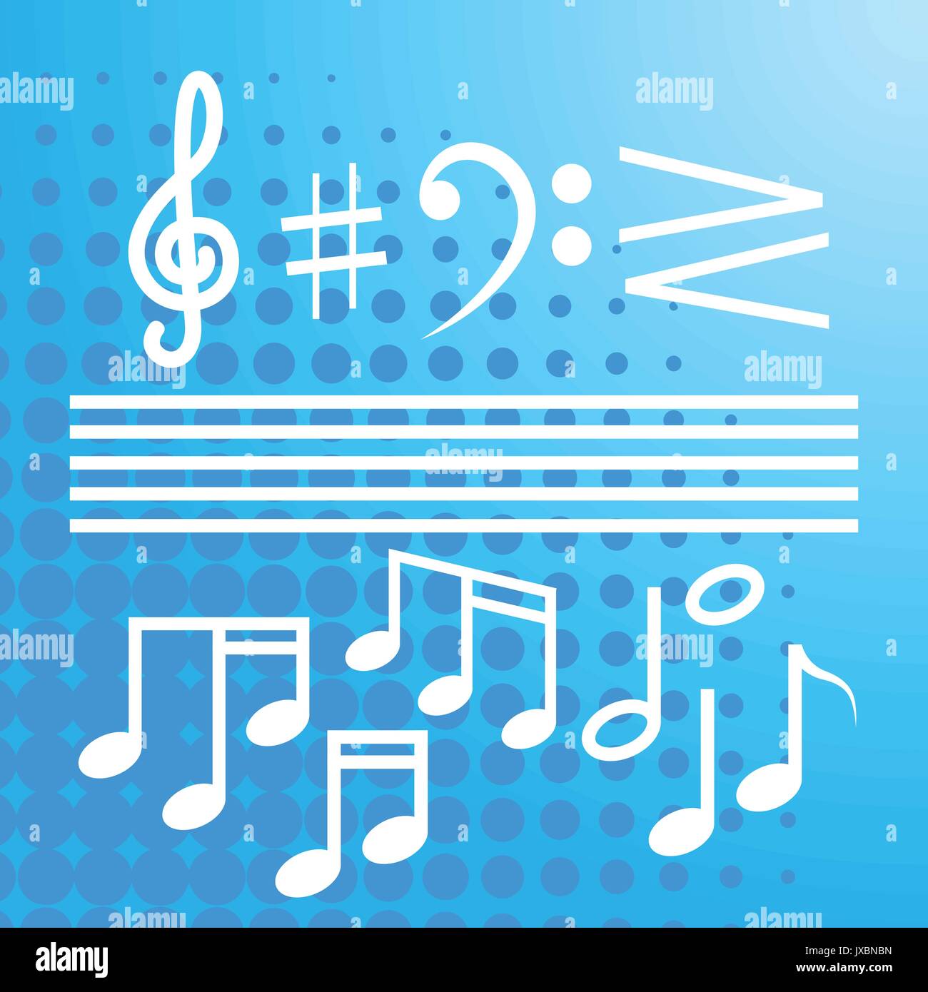 Notes Set Music Concert Banner Colorful Modern Musical Poster Stock ...