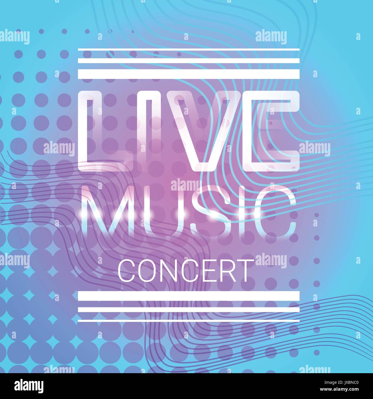 Live Music Concert Banner Colorful Style Modern Musical Poster Stock ...