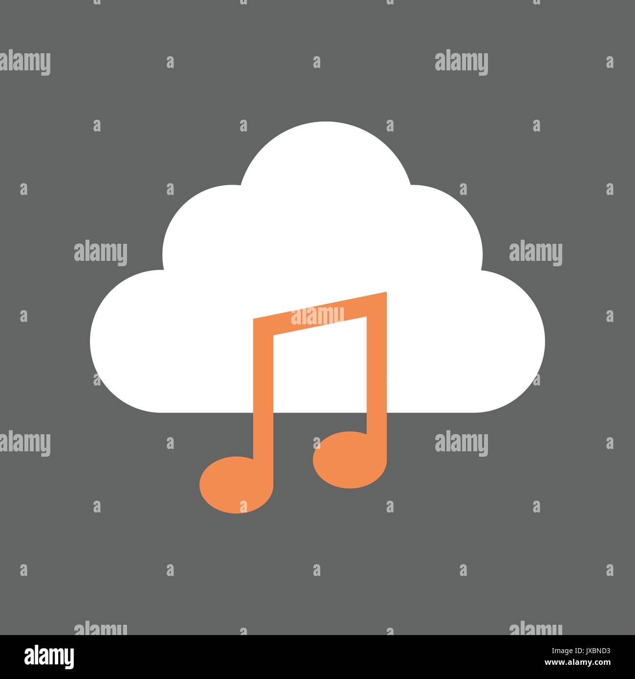 Music note cloud sound Stock Vector Images - Alamy