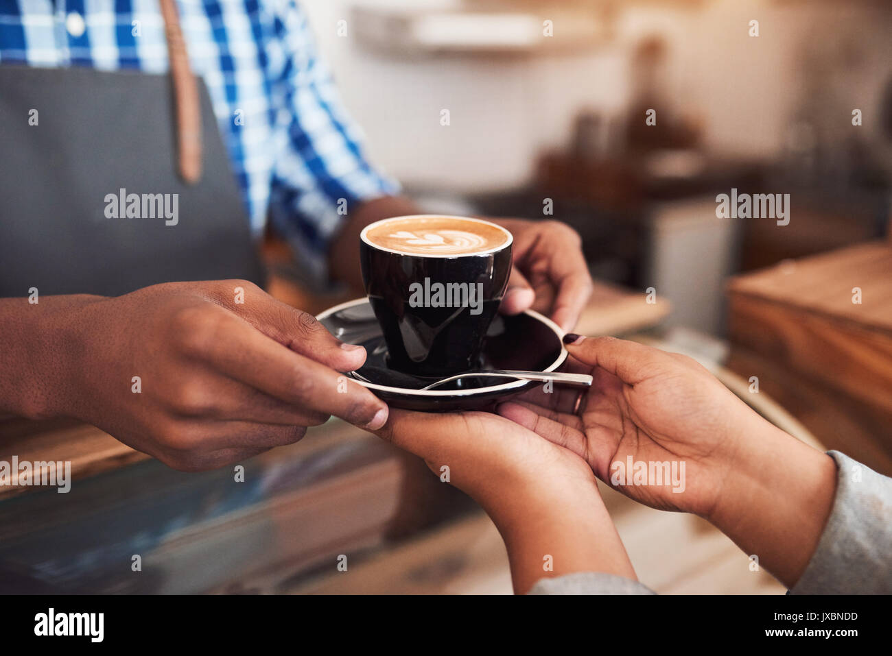 Cafe modern barista hi-res stock photography and images - Alamy