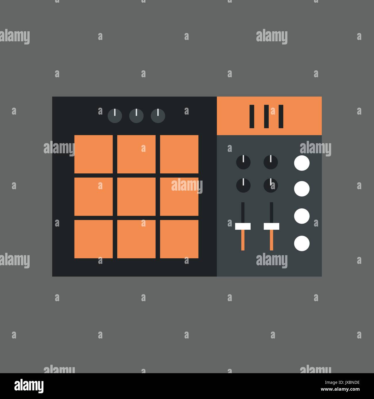 Music Mixer Icon Sound Studio Equalizer System Concept Stock Vector ...
